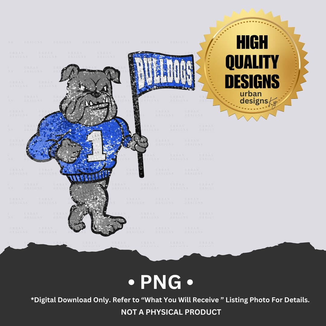 Bulldogs Faux Sequins High Resolution Realistic Texture PNG ...