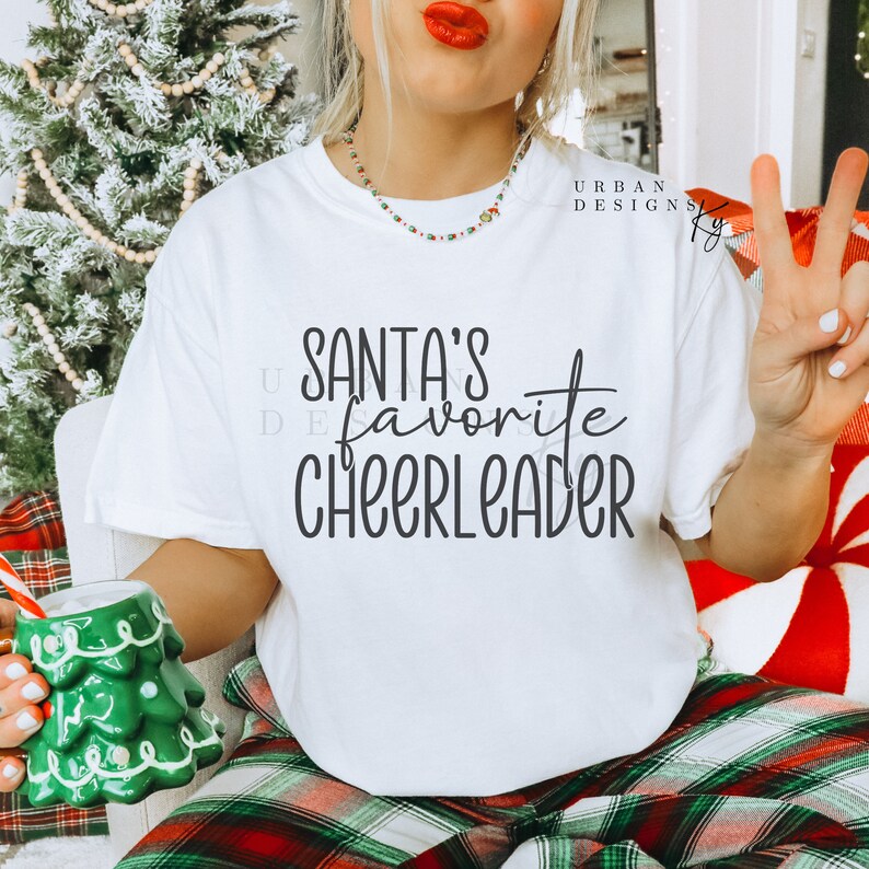 Santas Favorite Cheerleader SVG PNG Transparent Background Christmas ...
