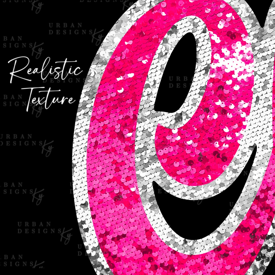 Cheer Faux Sequins High Resolution Realistic Texture PNG, Handwritten ...