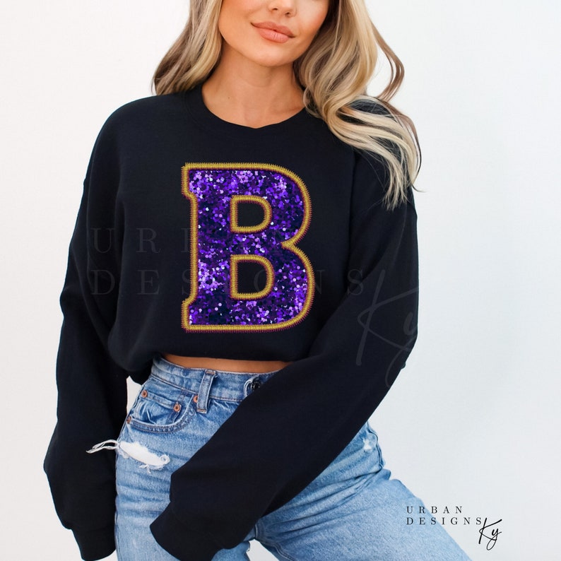 Baltimore Realistic Faux Embroidery Glitter, Faux Patch Sport Athletic ...