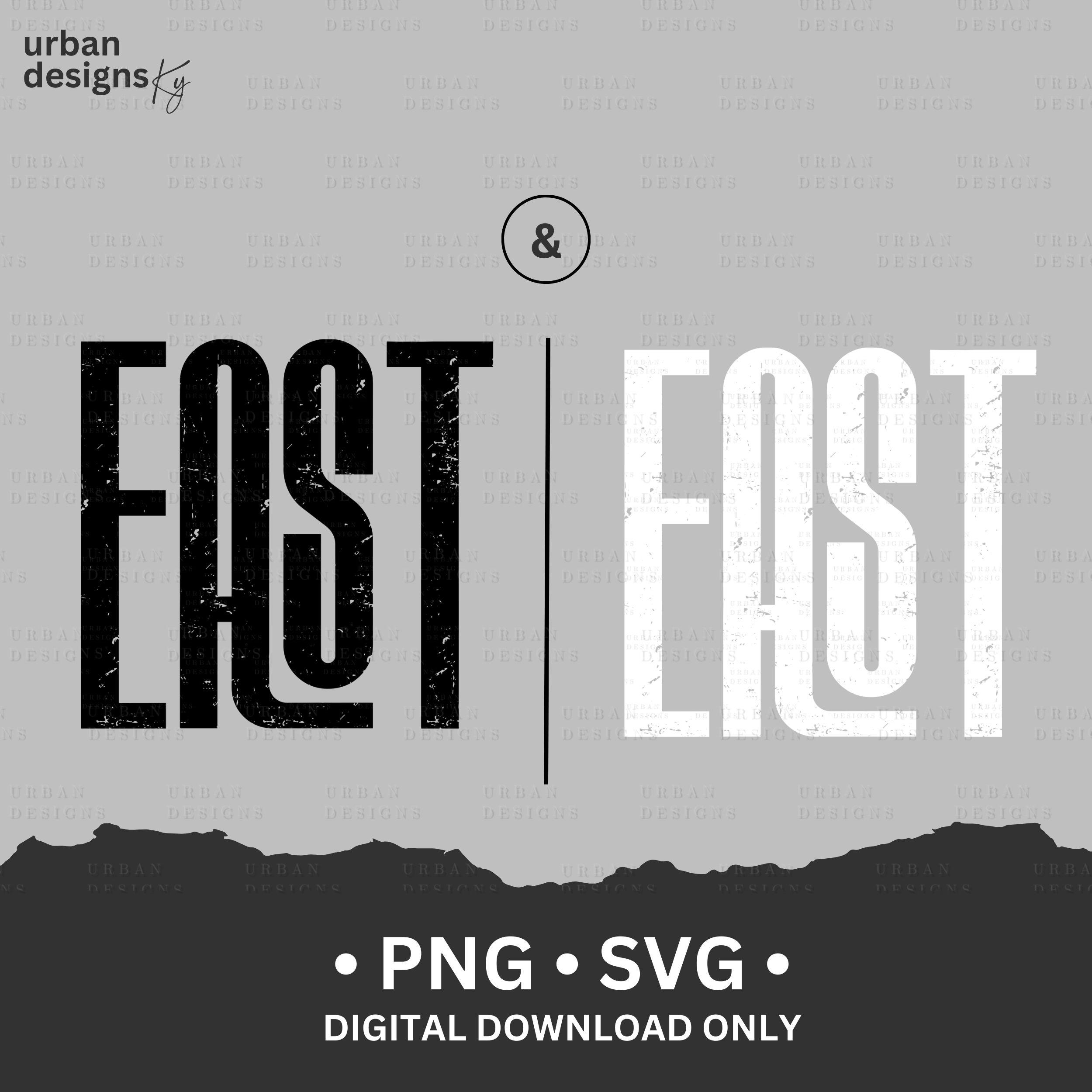 East Vintage Retro PNG SVG Bundle Distressed East Mascot Trendy DTF ...