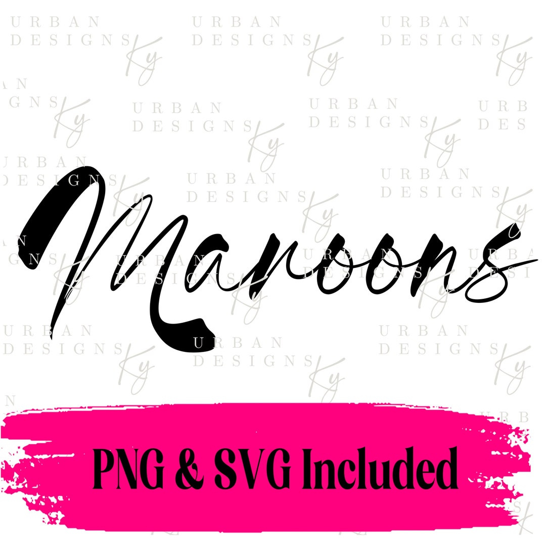 Maroons Mascot Handwritten Lettered Design PNG SVG Baseball Basketball ...