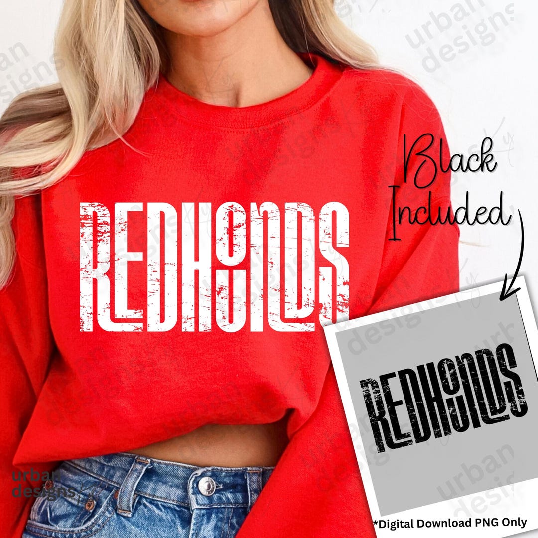 Redhounds Vintage Retro PNG Distressed Trendy DTF Digital High ...