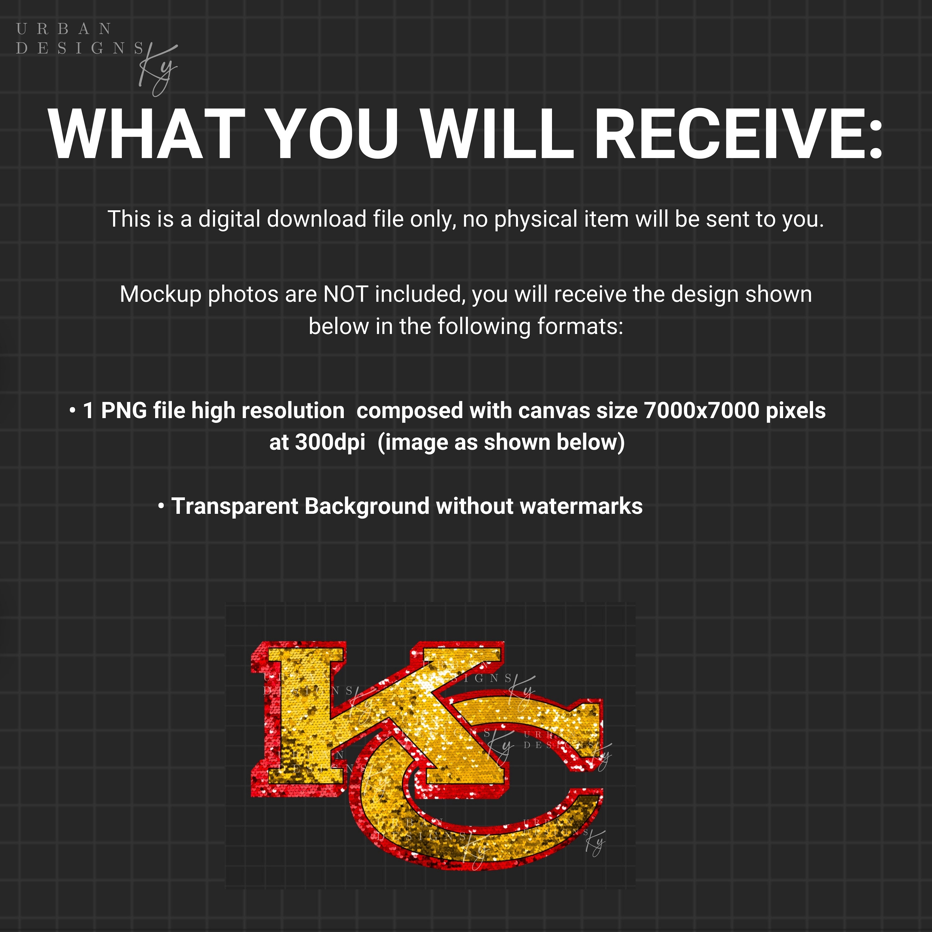 Kansas City PNG Realistic Faux Glitter Sequin Patch Sport Athletic PNG ...
