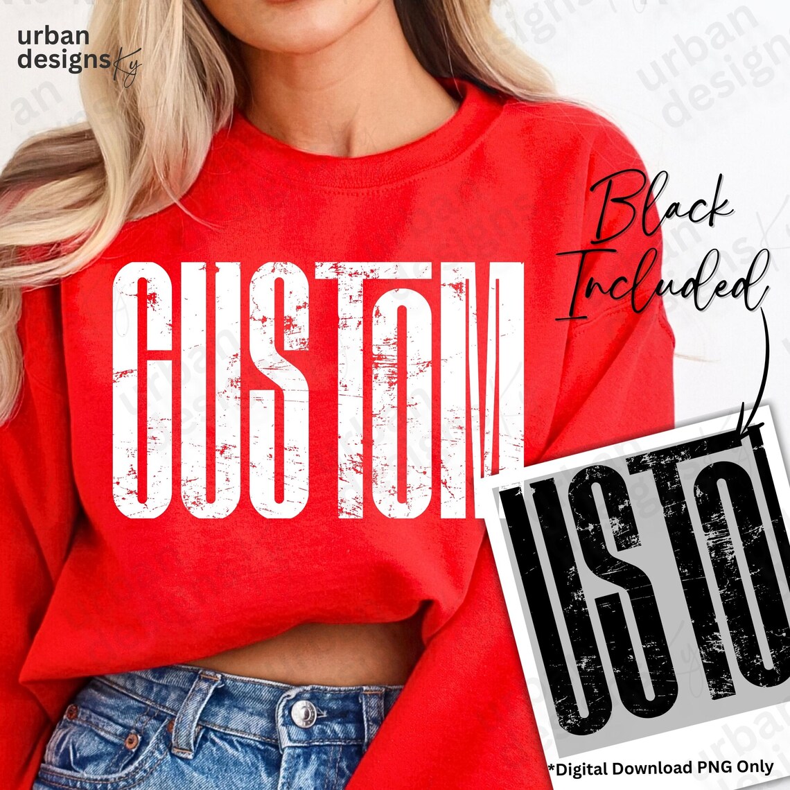 Custom Distressed Word PNG Handwritten, Mascot, School, Digital Design ...
