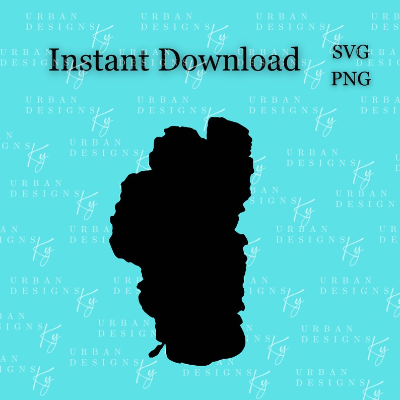Lake Tahoe California Map SVG, PNG, Instant Digital File Download High ...
