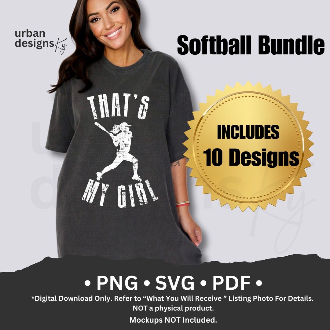 Custom That's My Girl Softball Mom Comfort Colors DIY Shirt Design ...