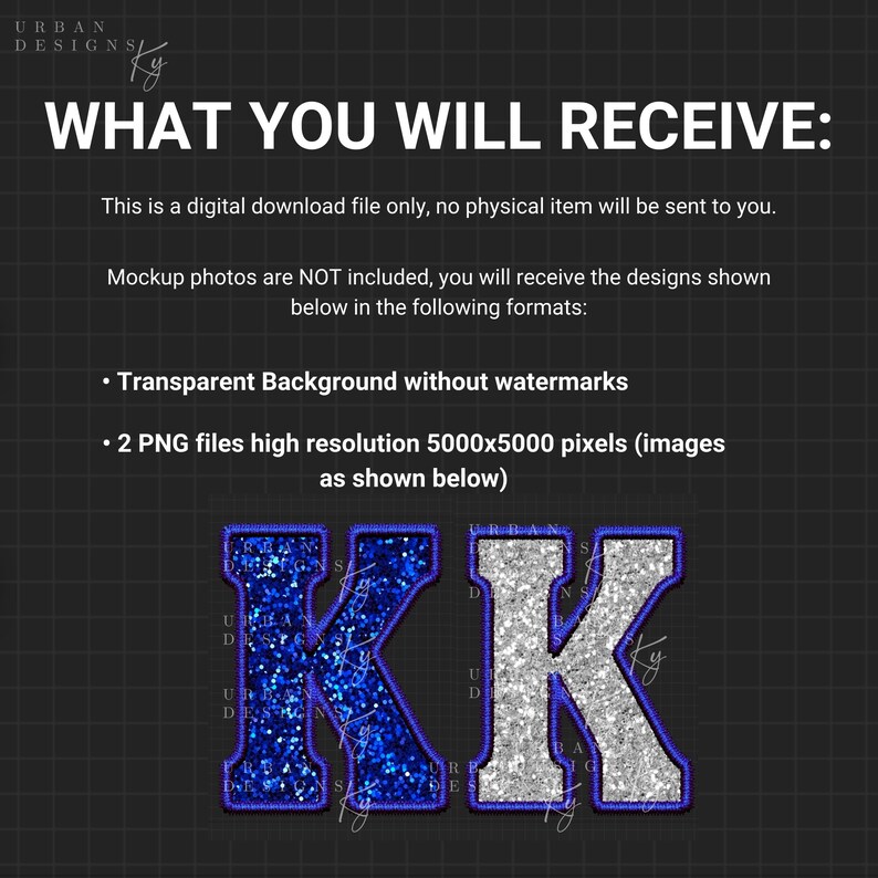 State of Kentucky “K” Realistic Faux Embroidery Glitter, Faux Patch Sport Athletic PNG,DTF ...