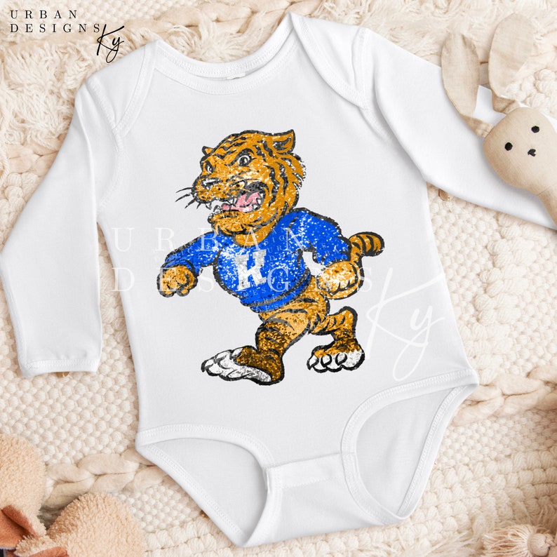 Vintage Wildcats Mascot Faux Sequins Kentucky High Resolution PNG Realistic Texture Glitter ...