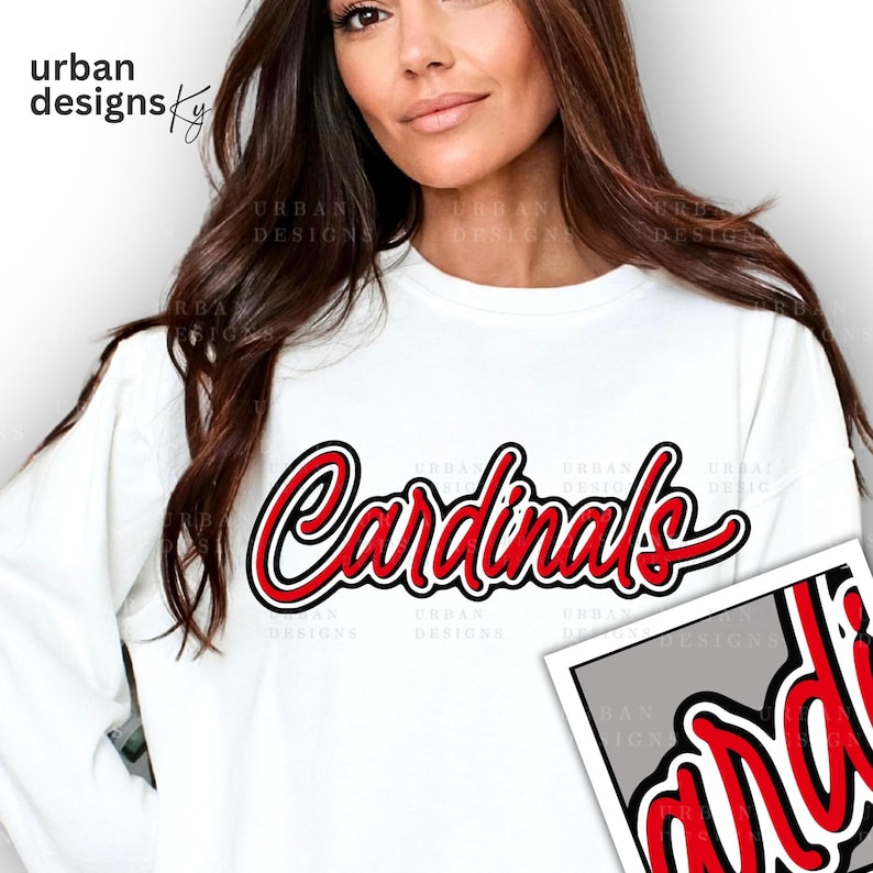 Cardinals PNG SVG Bundle, Cardinals Handwritten Script Png Cardinals ...