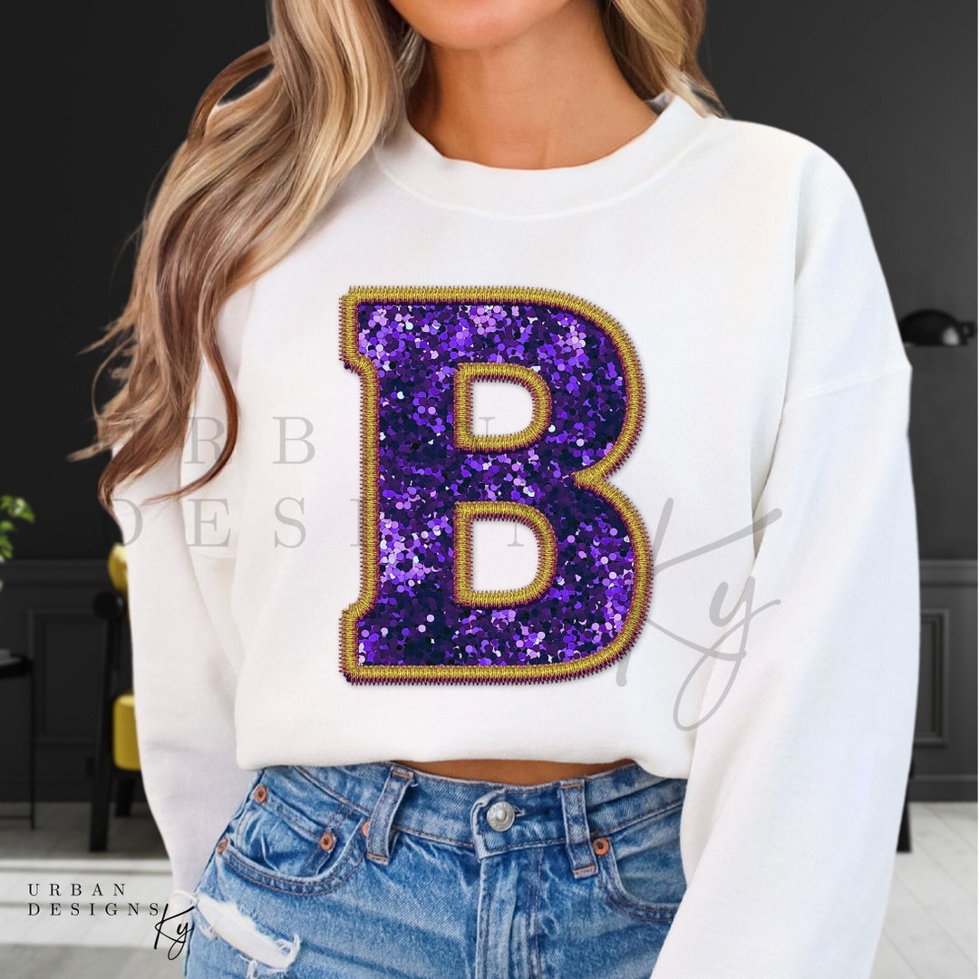 Baltimore Realistic Faux Embroidery Glitter, Faux Patch Sport Athletic ...