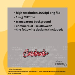 Cardinals PNG SVG Bundle, Cardinals Handwritten Script Png Cardinals ...