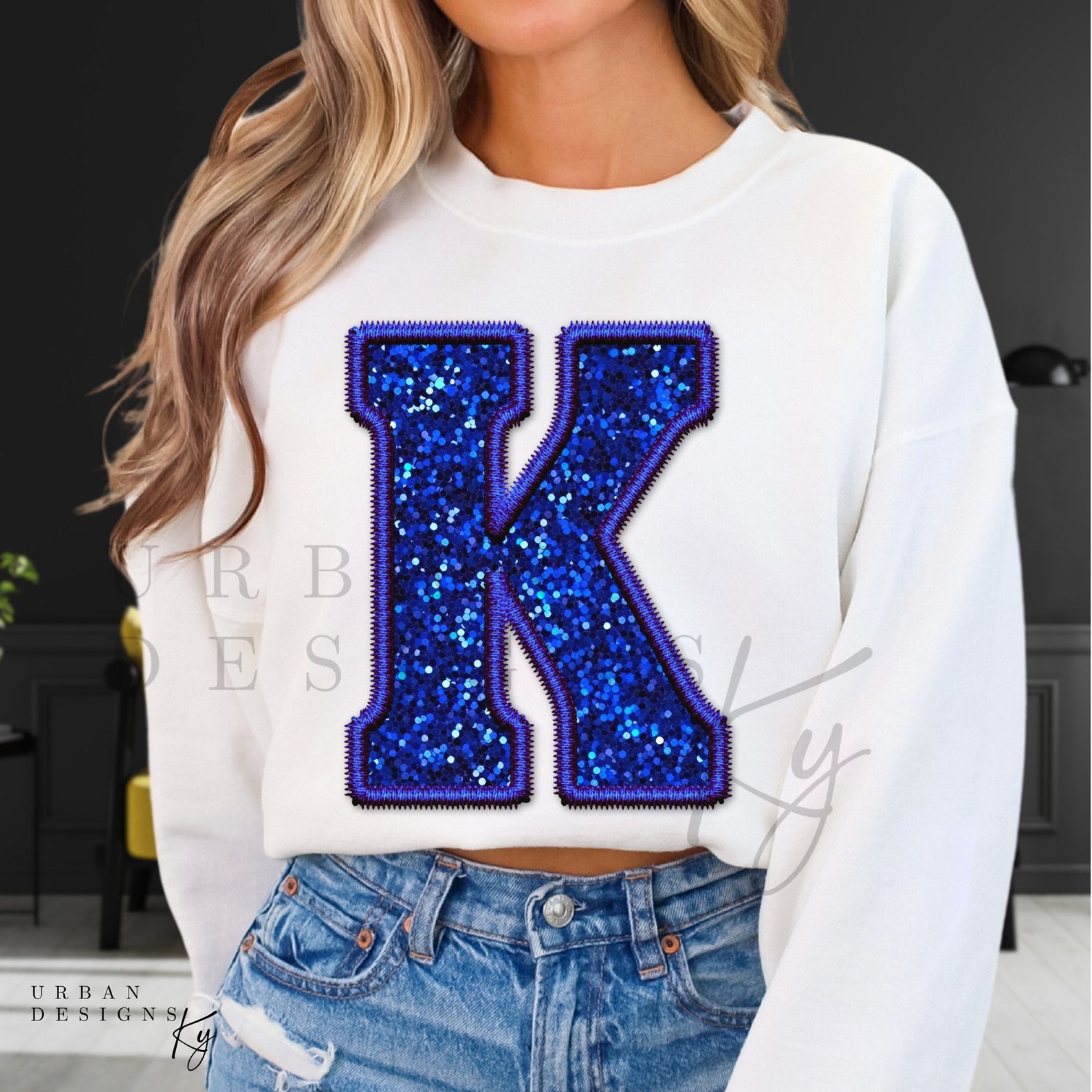 Kentucky Realistic Faux Embroidery Glitter, Faux Patch Sport Athletic PNG,DTF Digital, High ...