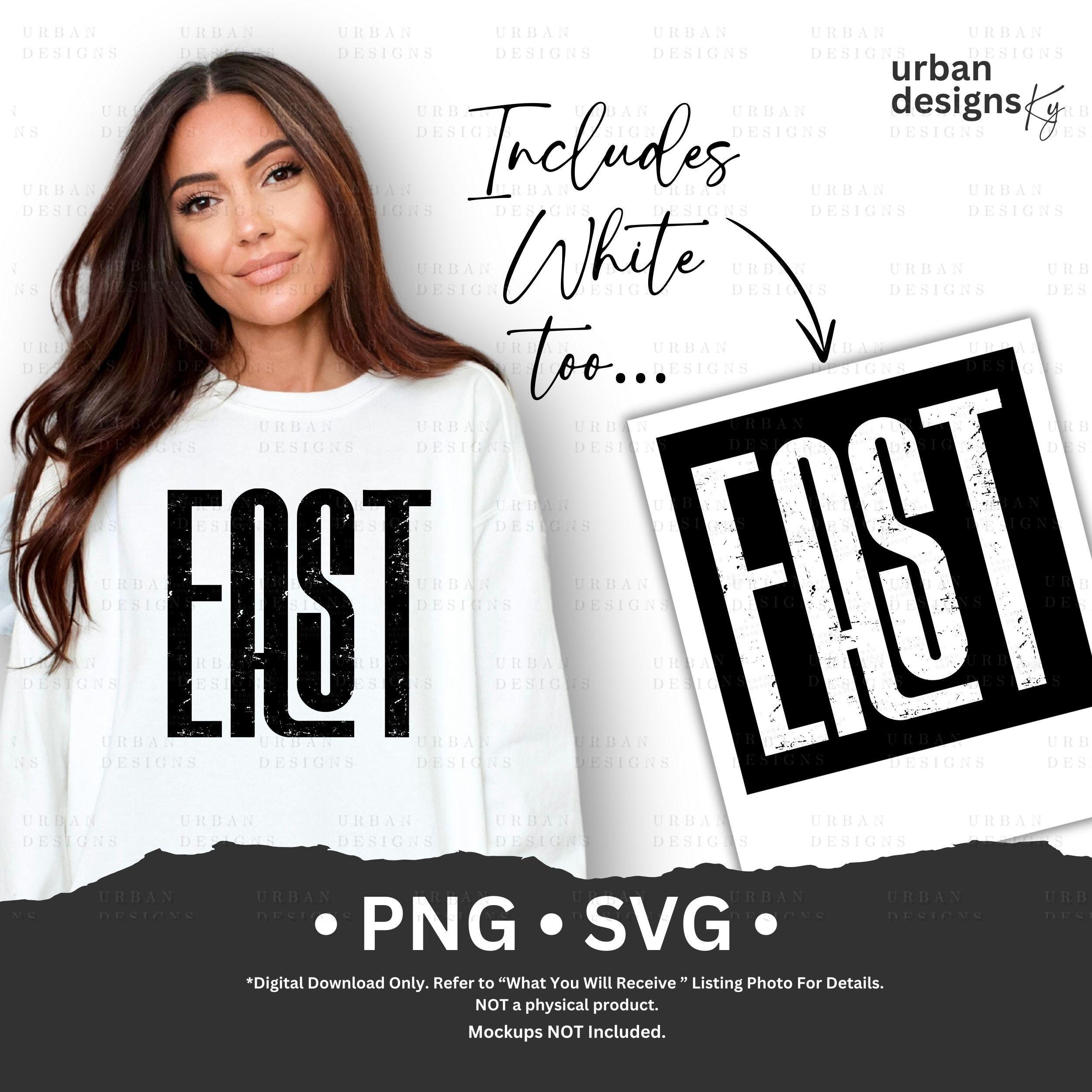 East Vintage Retro PNG SVG Bundle Distressed East Mascot Trendy DTF ...