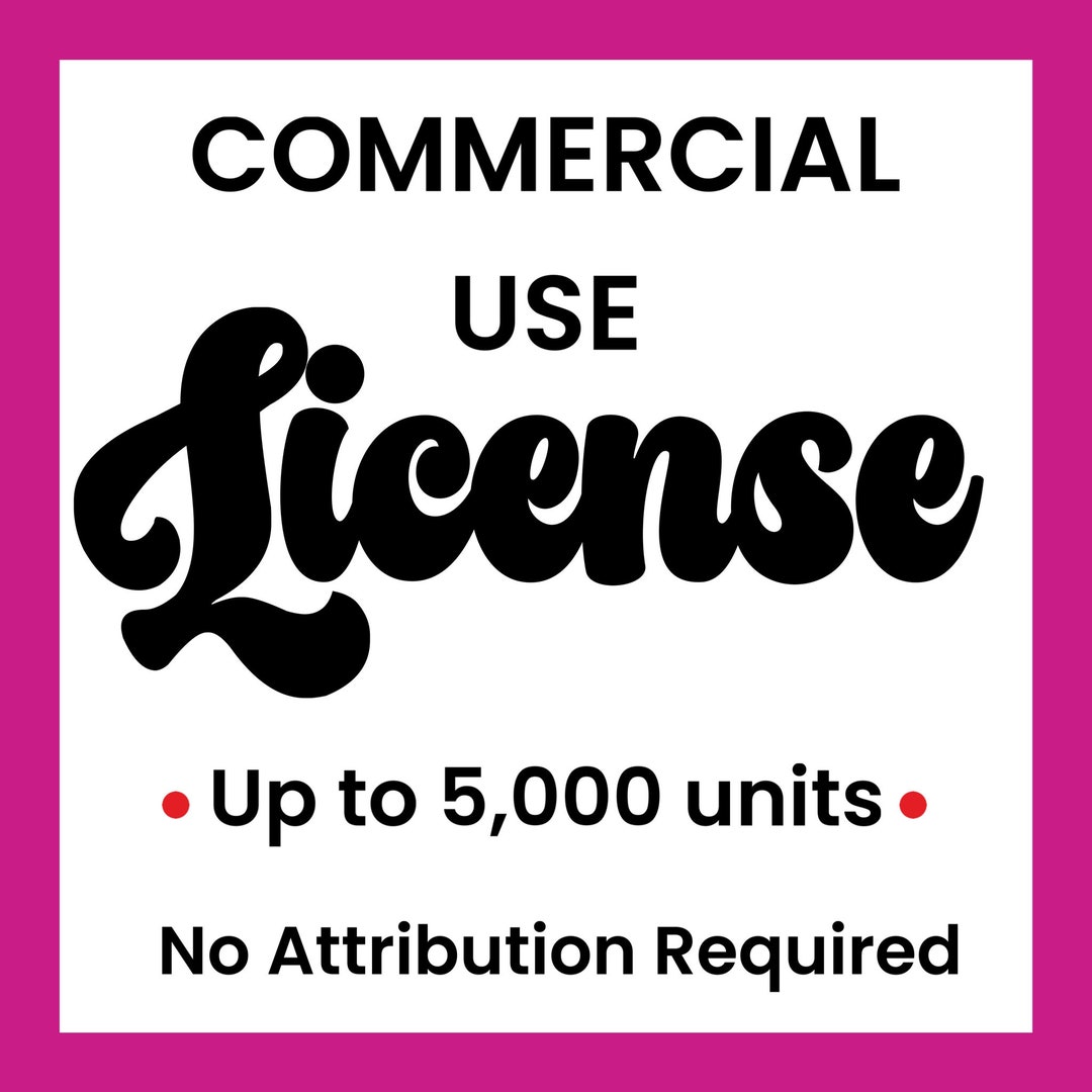 Commercial Use License up to 5,000 Units, Includes Transfer Sheets Such ...