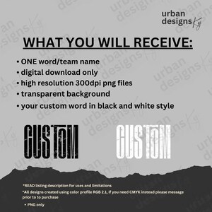 Custom Distressed Word PNG Handwritten, Mascot, School, Digital Design ...