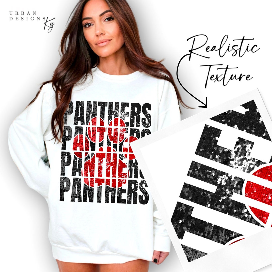 Panthers Mascot Faux Sequins, Vintage Panthers, Trendy Panthers ...