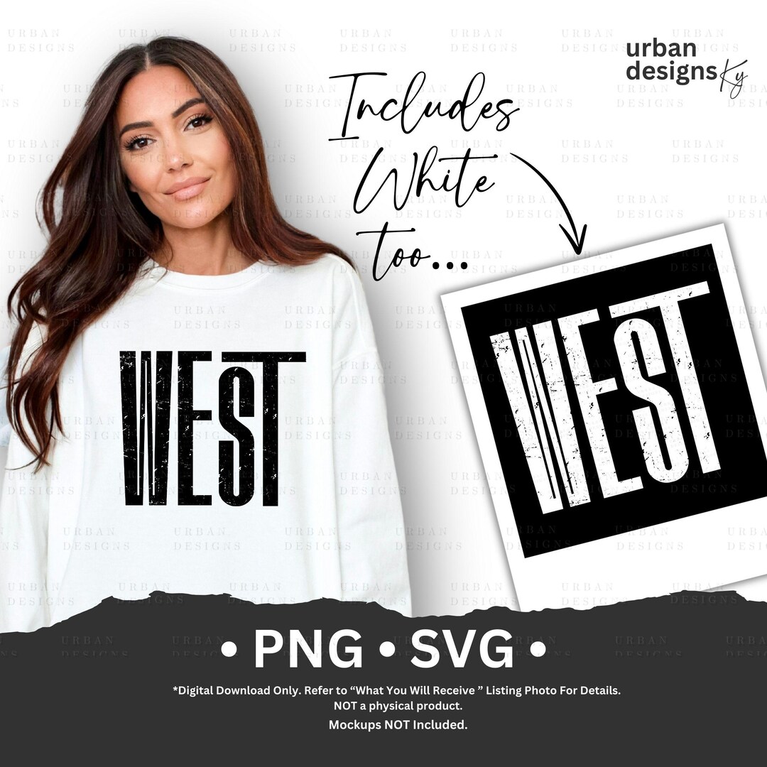 West Vintage Retro PNG SVG Bundle Distressed West Mascot Trendy DTF ...