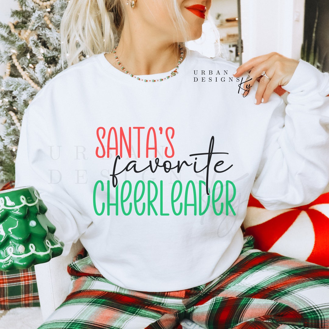 Santa’s Favorite Cheerleader SVG PNG Transparent Background Christmas ...