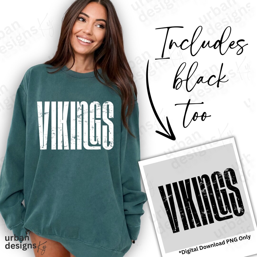 Vikings Vintage Retro PNG Distressed Trendy DTF Digital High Resolution ...