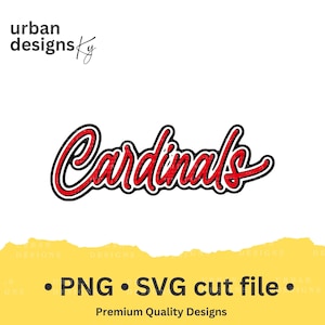 Cardinals PNG SVG Bundle, Cardinals Handwritten Script Png Cardinals ...