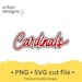 Cardinals PNG SVG Bundle, Cardinals Handwritten Script Png Cardinals ...