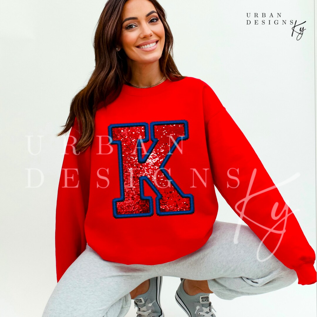 K Realistic Texture Faux Embroidery Sequins Alpha K,DTF Digital ...