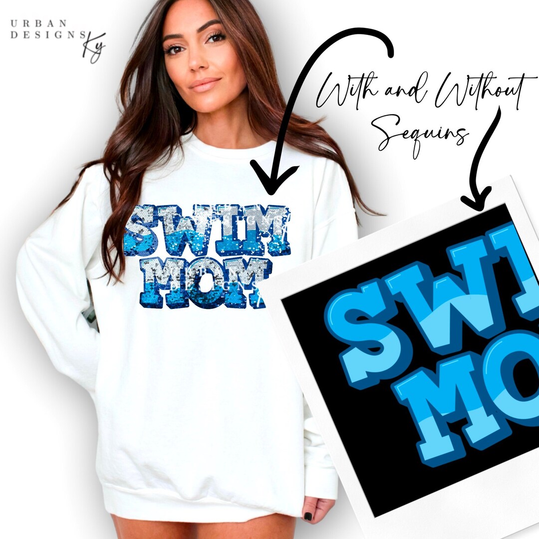 Swim Mom PNG, Tremdy Swim Mom Shirt Design, High Resolution Realistic ...