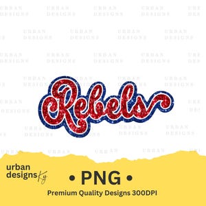 Rebels Faux Sequins Handwritten Script Rebels Faux Glitter Sequins ...