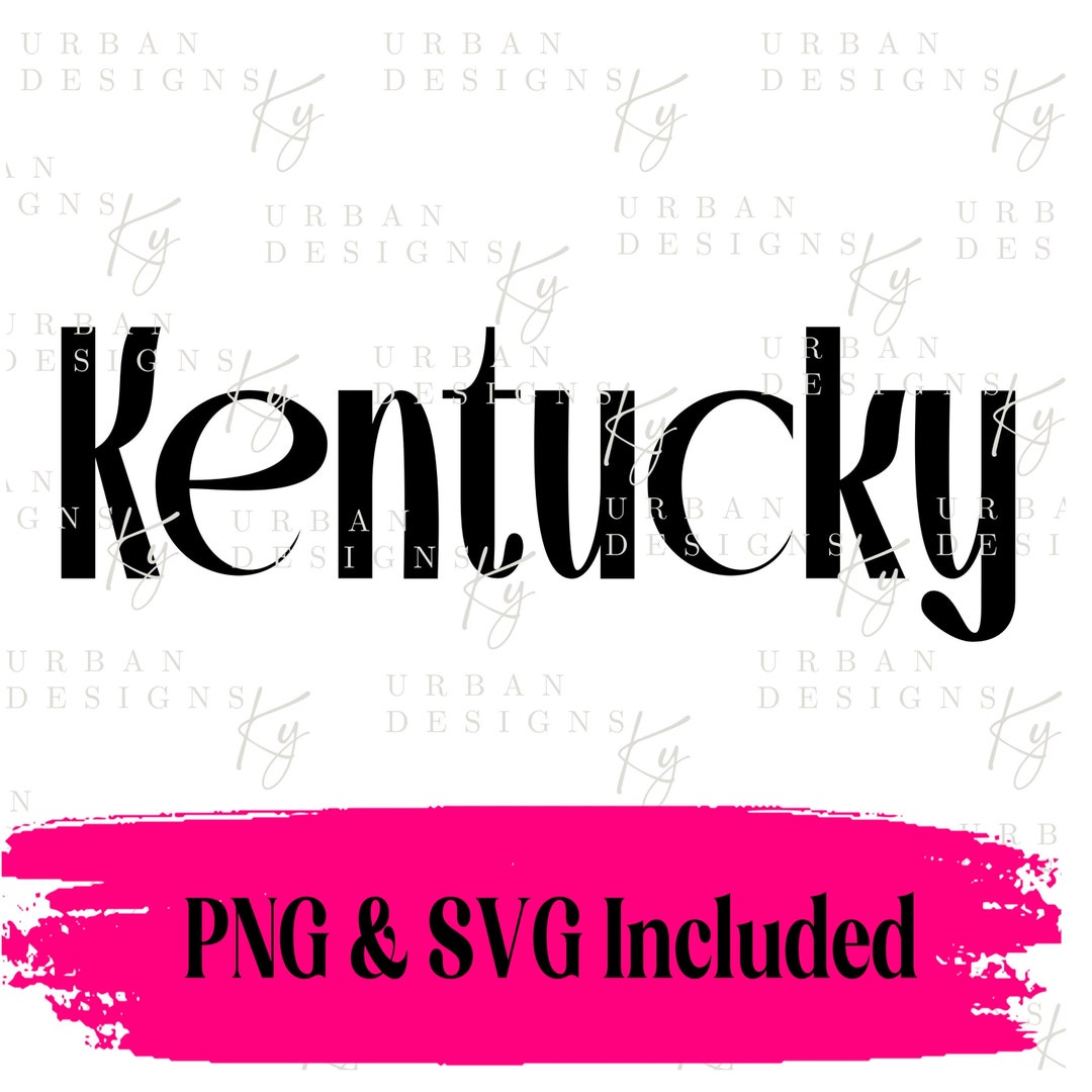 Kentucky Handwritten Lettered Design PNG SVG Baseball Basketball ...