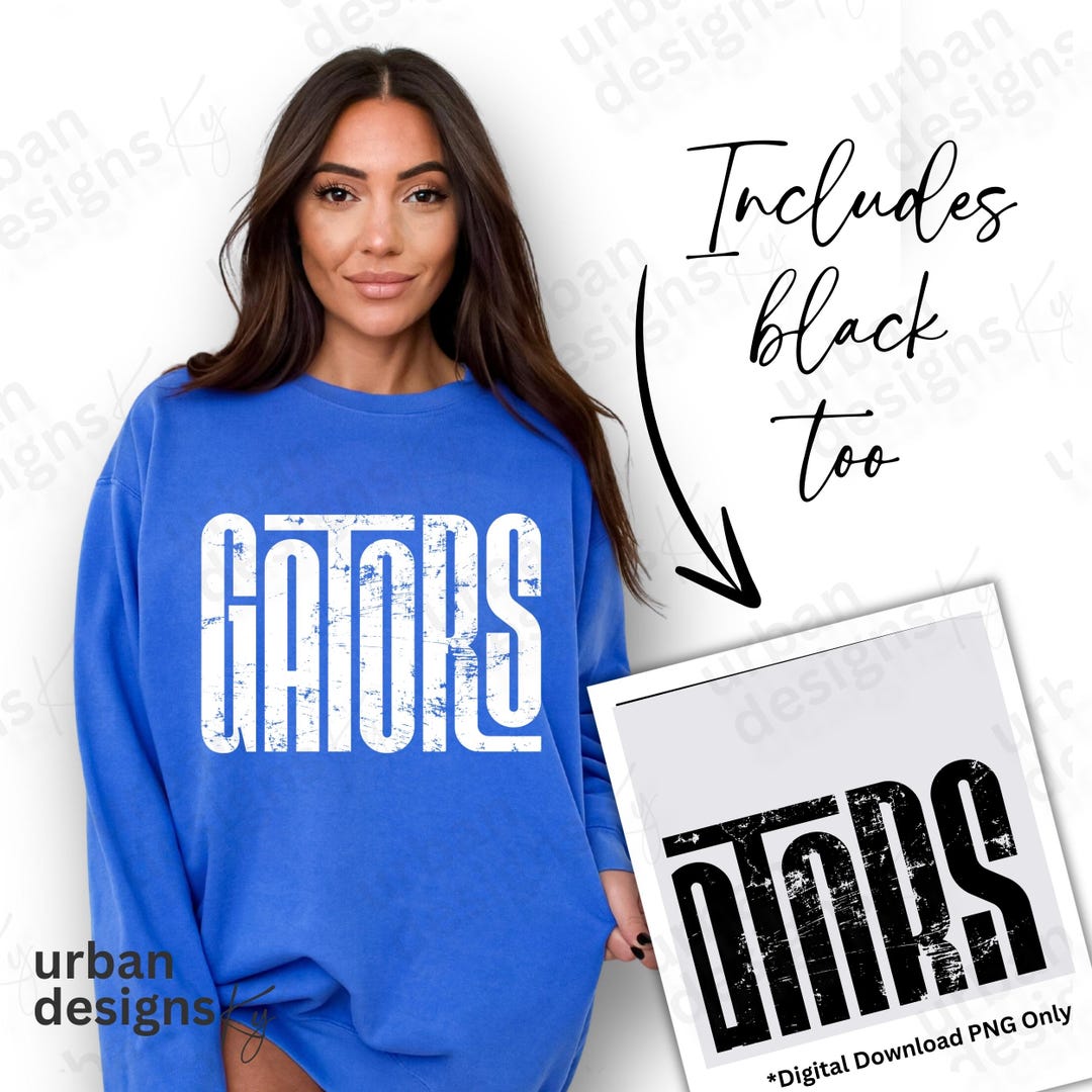 Gators Vintage Retro PNG Distressed Trendy DTF Digital High Resolution ...