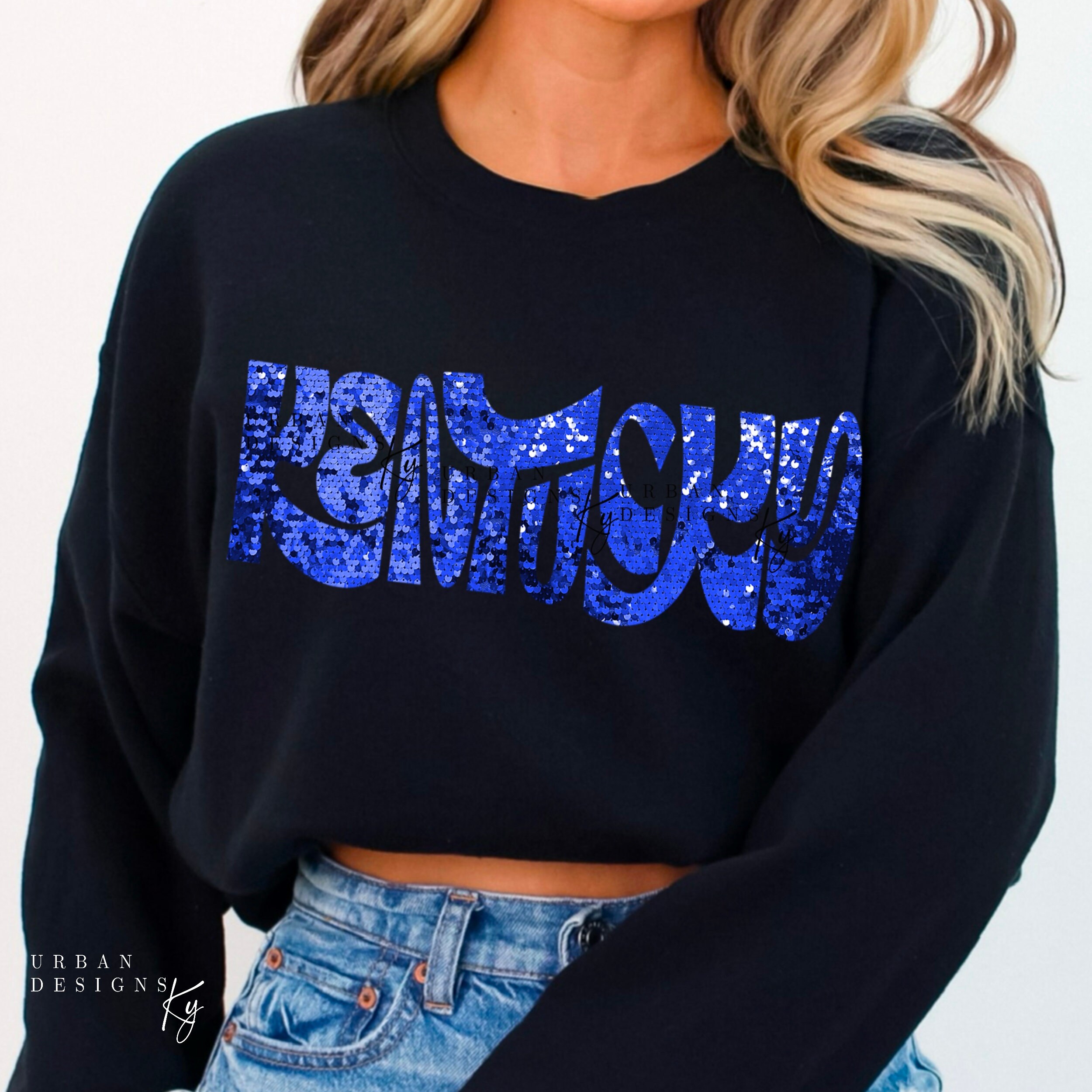 Kentucky Faux Glitter Sequins Realistic Texture Kentucky PNG Blue Glitter, Trending Kentucky SVG ...