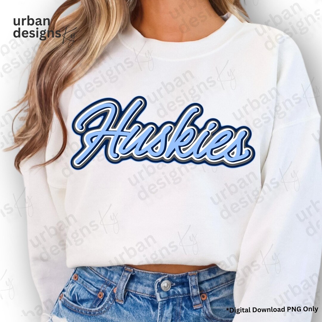 Huskies Retro Cursive Vintage Handwritten Script High Resolution PNG ...