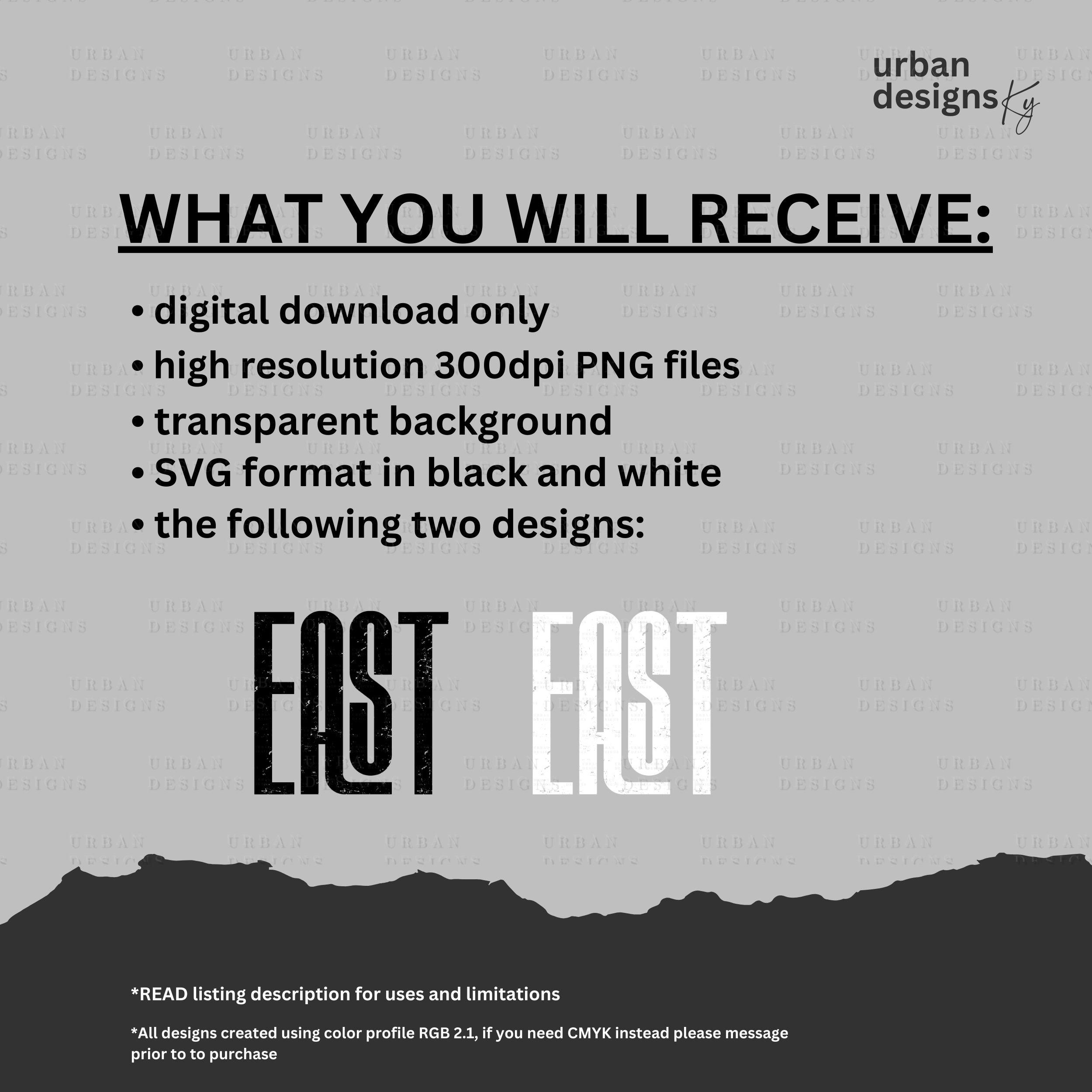 East Vintage Retro PNG SVG Bundle Distressed East Mascot Trendy DTF ...