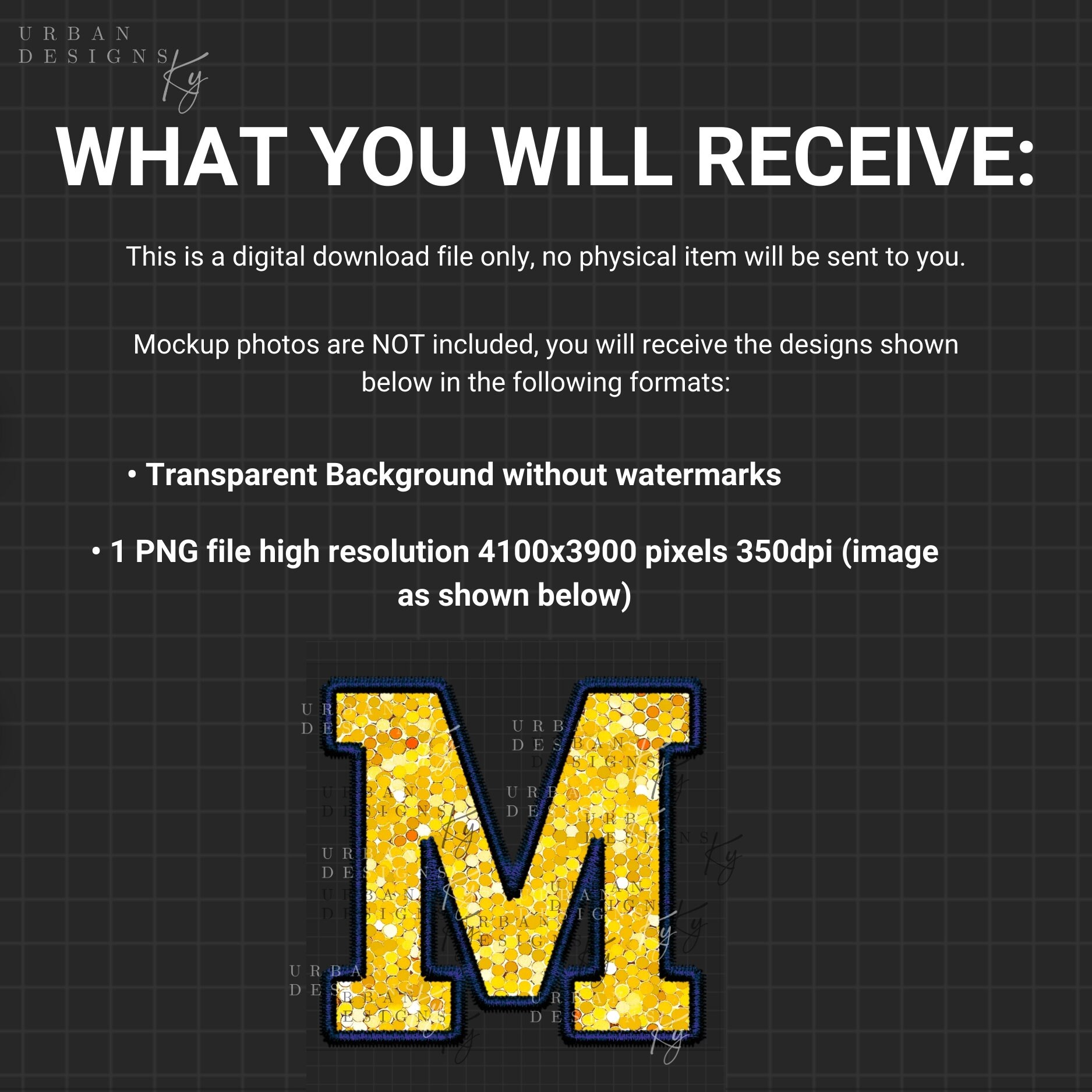 Michigan Realistic Faux Embroidery Sequins, Faux Patch Sport Athletic,dtf Digital, High ...