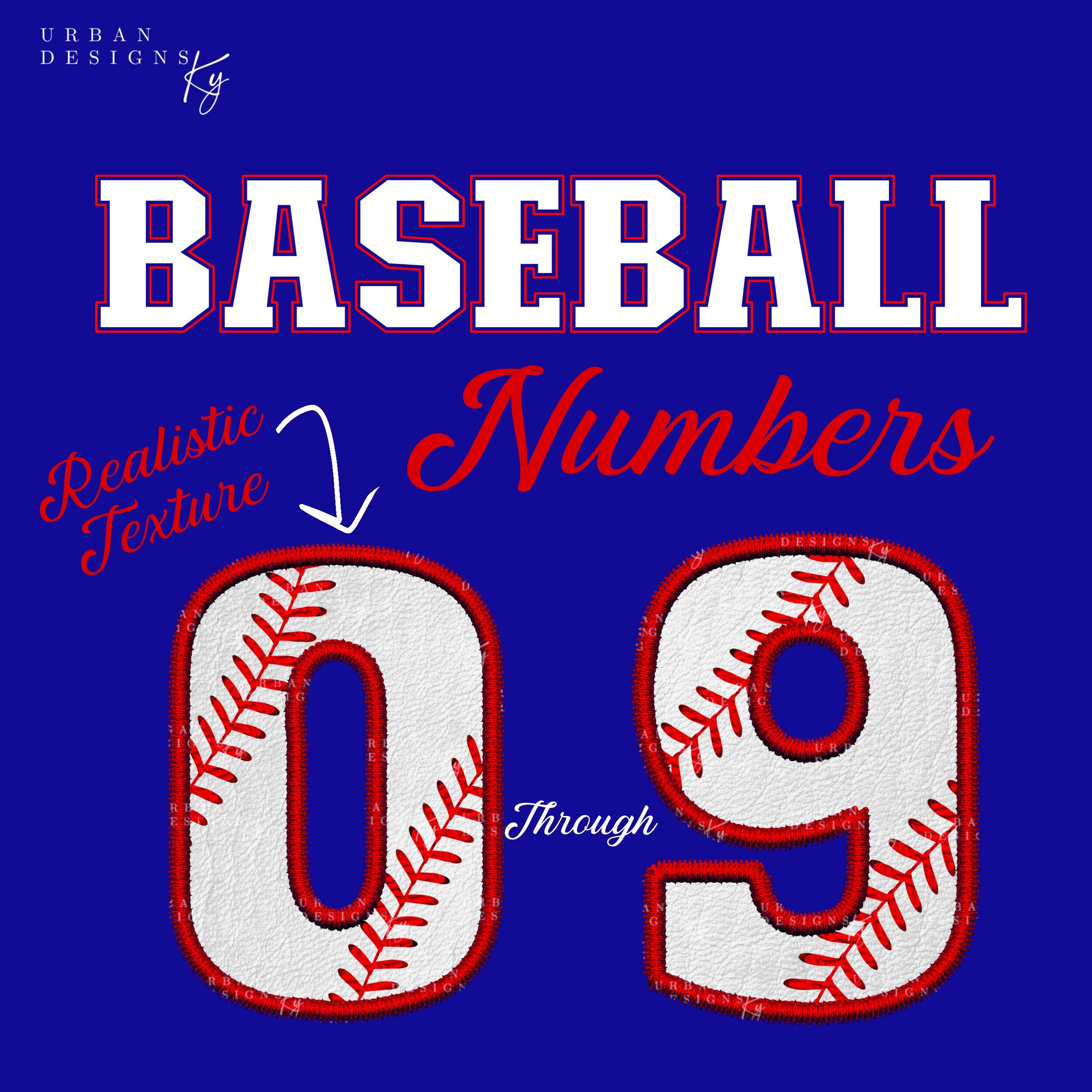 Commercial Use Baseball Doodle Numbers Real Baseball Leather Texture ...