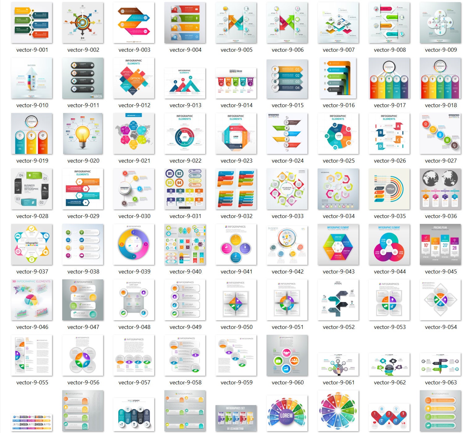 Infographics Modern Business Elements Collection EPS File - Etsy