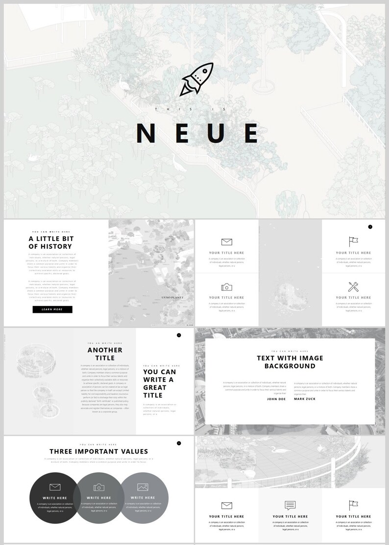 50 Sets of Landscape Architecture Powerpoint Slides, Graphical Plan ...