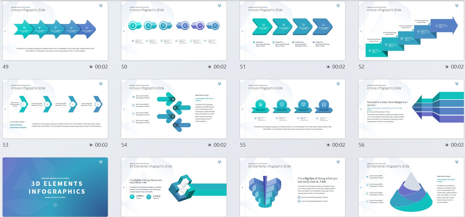 101 Unique Slides of 10 Different Color Themes Multipurpose Corporate ...