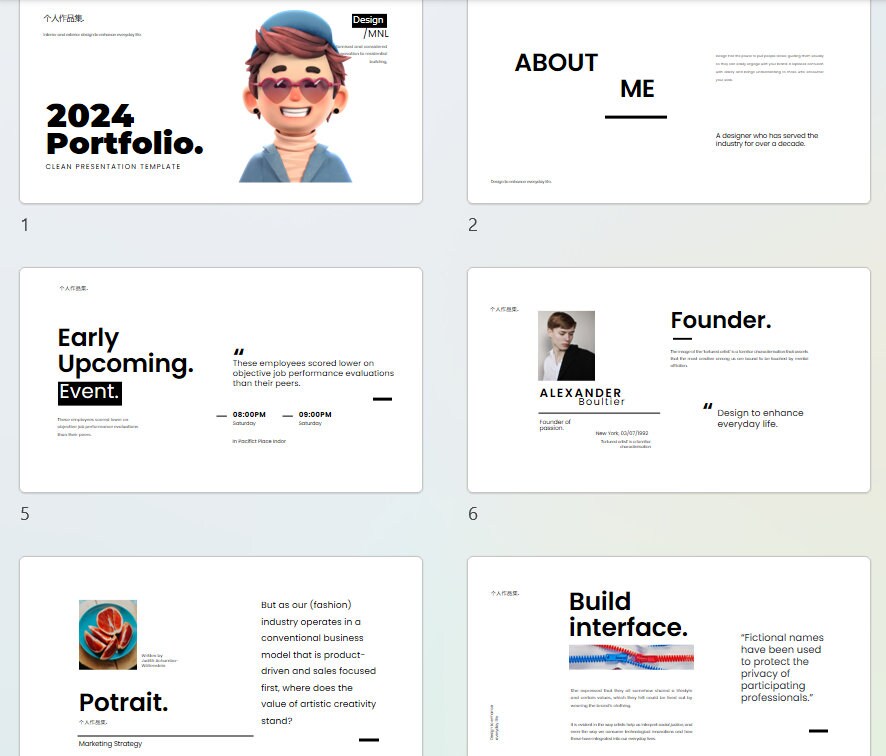 Professional Portfolio for Interview, Introduction , Personal ...