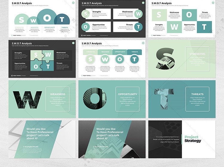 455 Unique Project Proposal Presentation Templates 60 Color - Etsy
