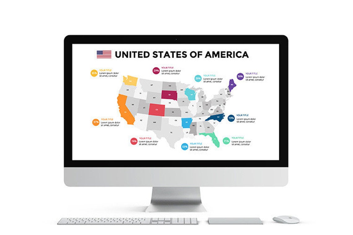 Premium World Map Infographics for Presentation Powerpoint Slides - Etsy