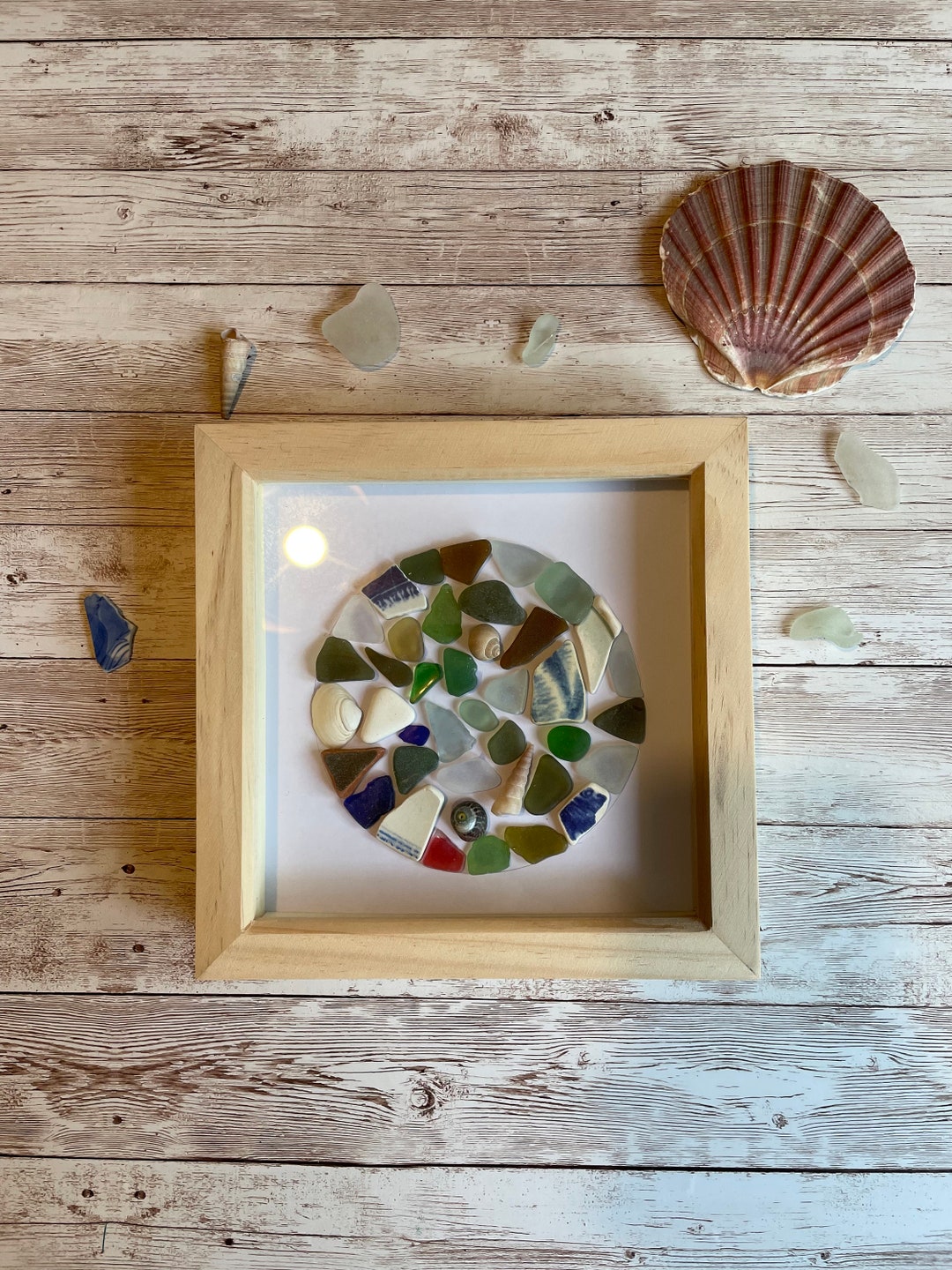 Seaglass Circle Minimalist Frame - Etsy
