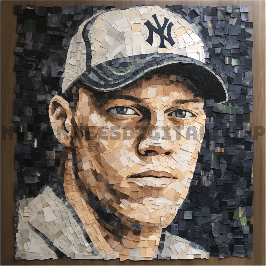 Aaron Judge Portrait in Torn Paper-1 - Etsy