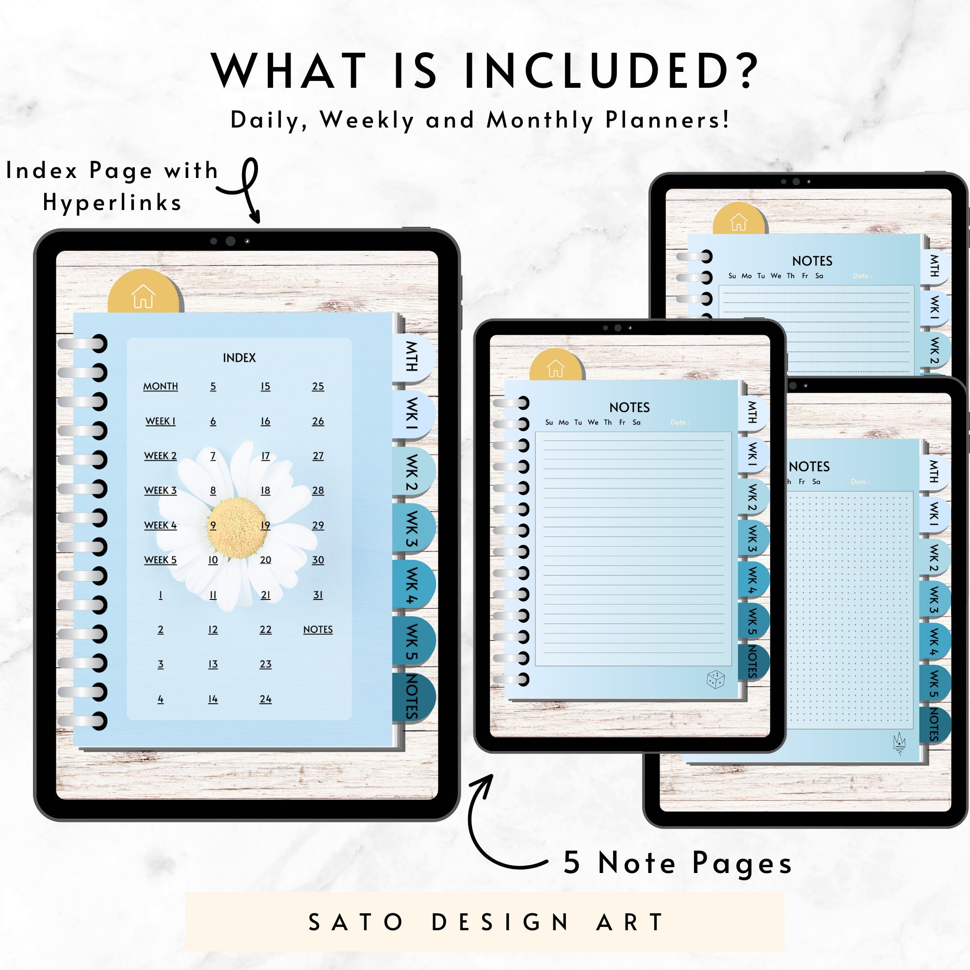 Undated Goodnotes Planner | Monthly Digital Planner | Goodnotes ...