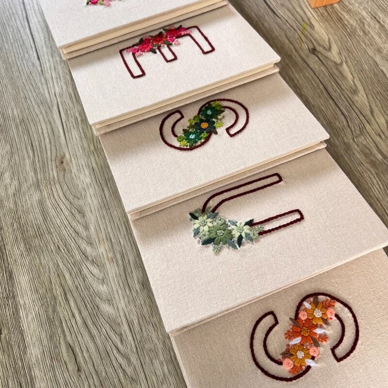 Embroidered Notebook - Etsy