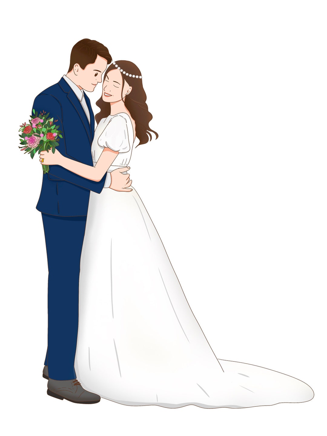 Bride and Groom Digital Download | JPEG, PNG, Digital File Bridal ...