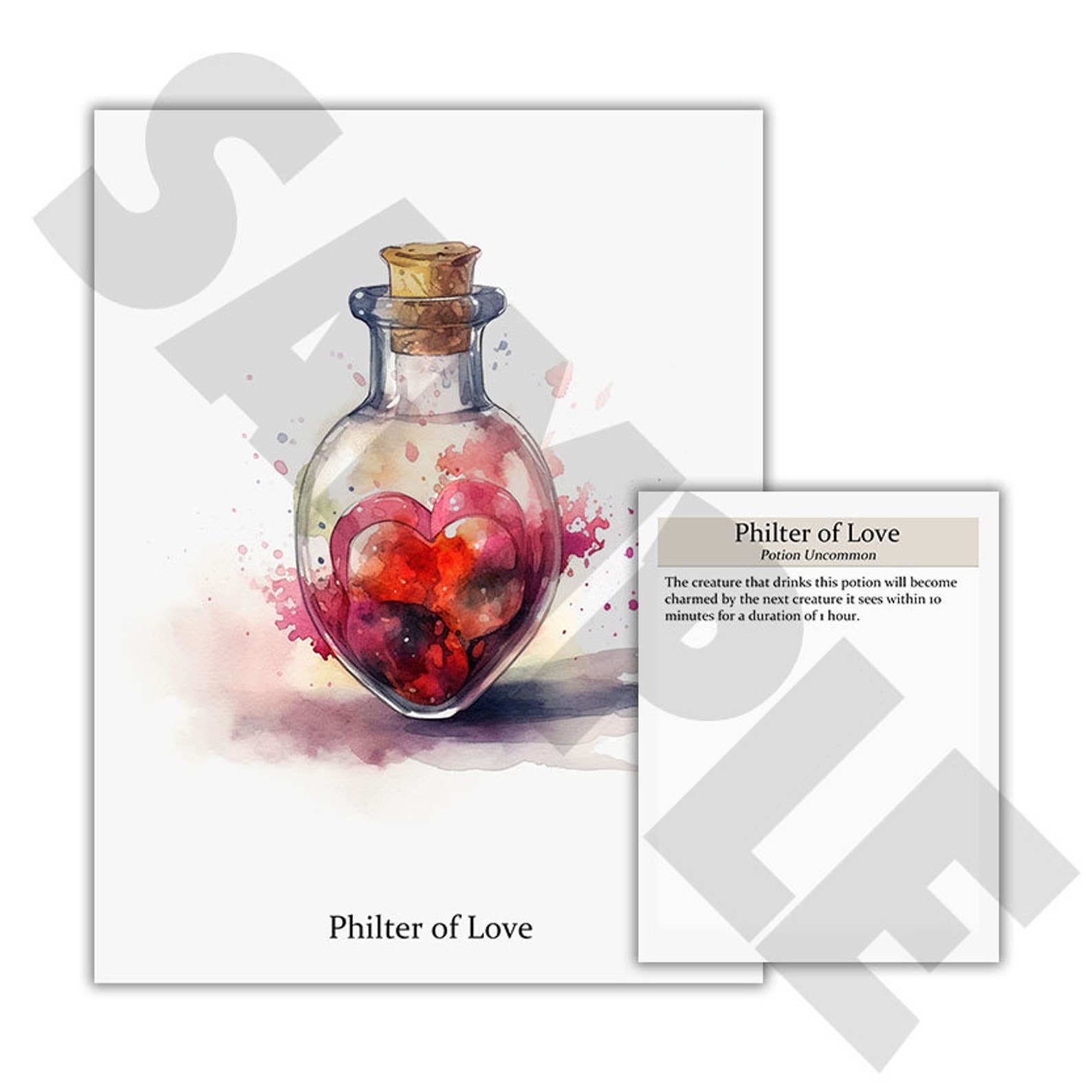 D&D Common/uncommon Potion Card Pack || 12 Potions/details || Visual ...