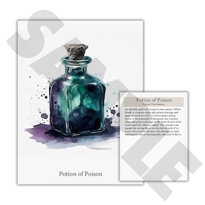 D&D Common/uncommon Potion Card Pack || 12 Potions/details || Visual ...