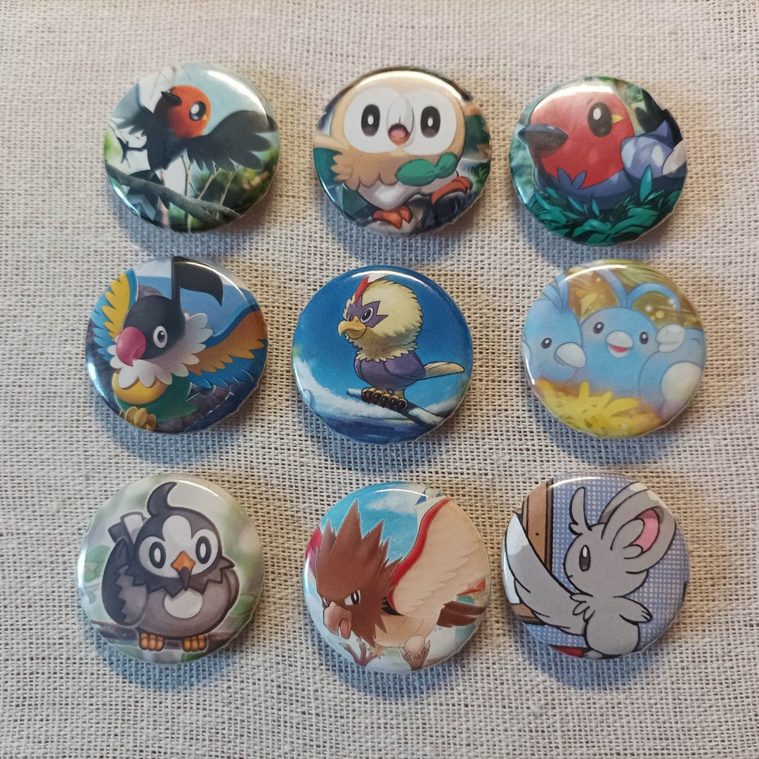 Pokemon Badges Made From Real Pokemon TGC Cards Handmade - Etsy